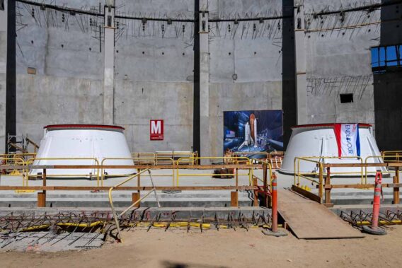 Milestone One of Go For Stack: Installation of Aft Skirts for Space ...